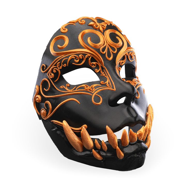 3D Printable Opulent Masquerade Halloween Mask by Stlflix