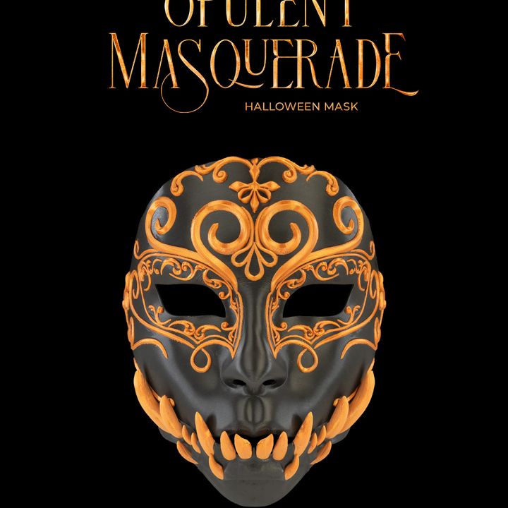 3D Printable Opulent Masquerade Halloween Mask by Stlflix