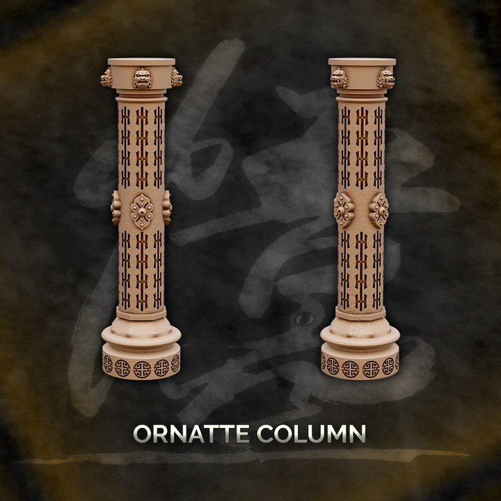 3D Printable Ornate Column by Artificers_Mini