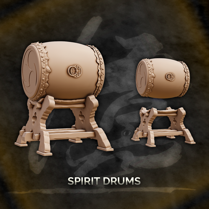 3D Printable Spirit Drums by Artificers_Mini