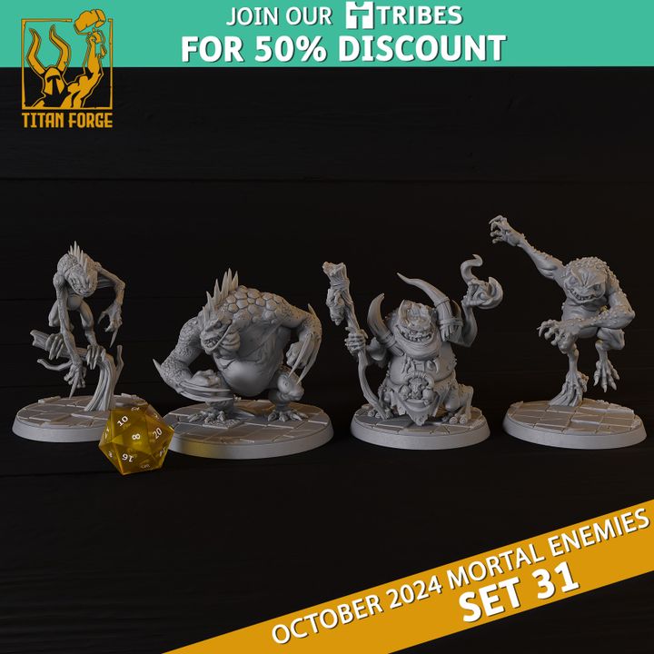 3D Printable RPG - Monsters DnD 5e - Mortal Enemies Set 31 by Titan ...