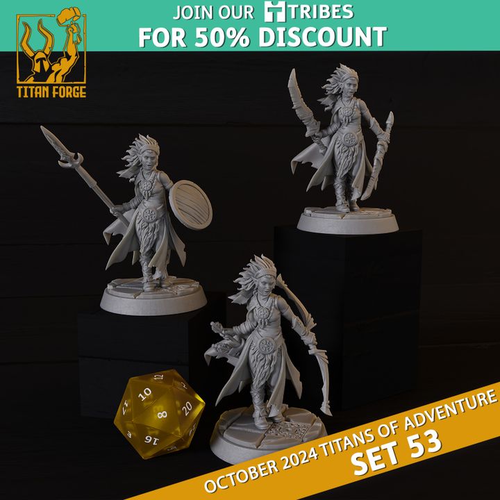 3D Printable RPG - DnD Hero Characters - Titans of Adventure Set 53 by ...