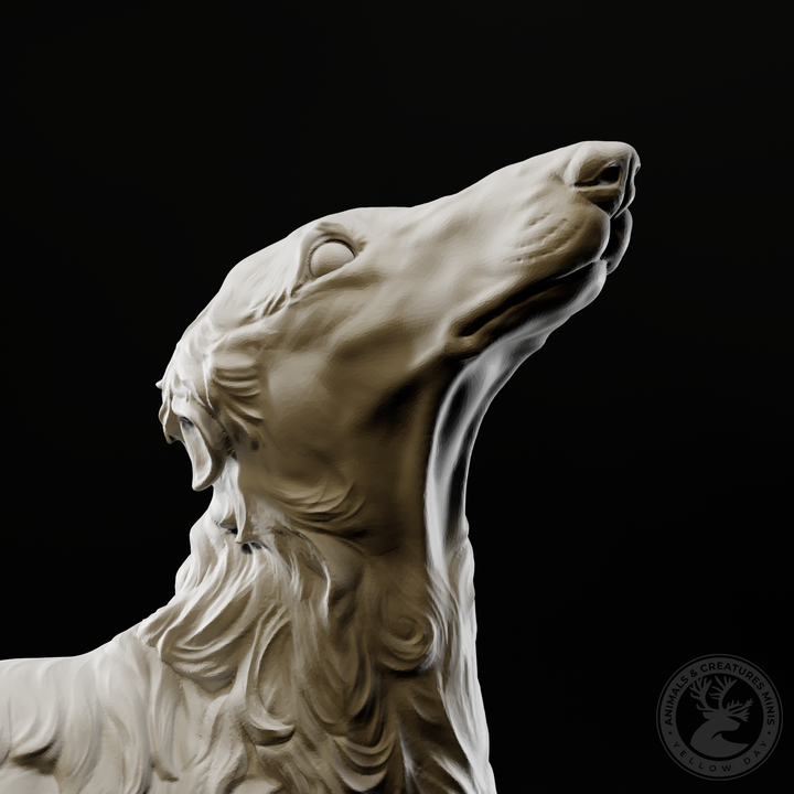 3D Printable Borzoi by Animals & Creatures Minis