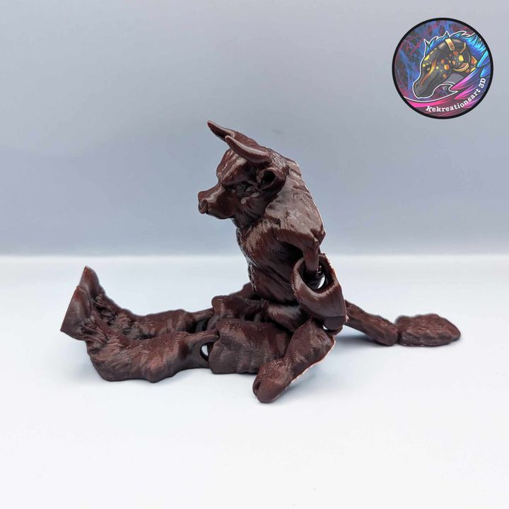 3D Printable Mini and Tiny Flexi Minotaur by Kirsten M