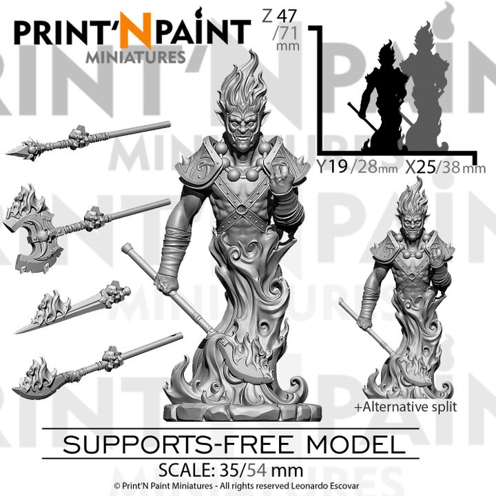 3D Printable Flameborn Ifrit by Leonardo Escovar