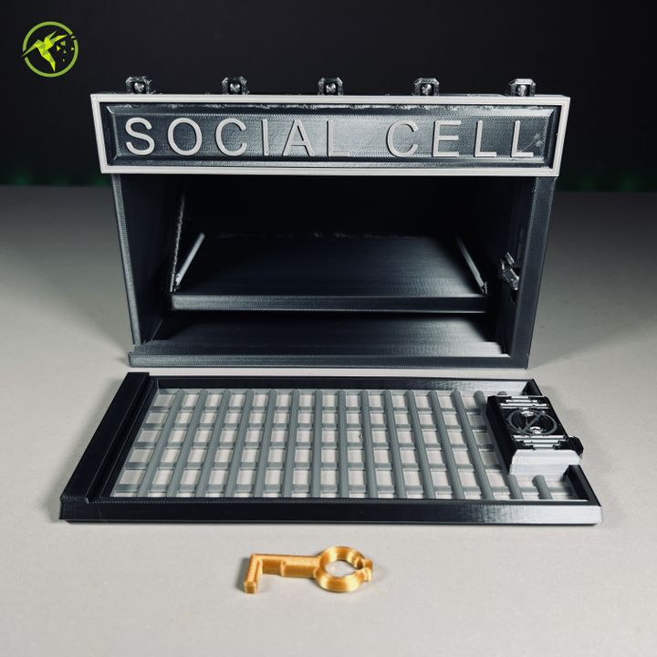 3D Printable The Social Cell - Smartphone Jail Cell, Phone Storage by ...