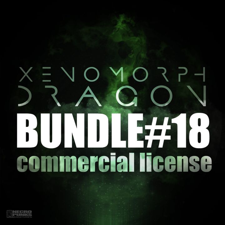3D Printable COMMERCIAL LICENSE - BUNDLE#18 - Xenomorph Dragon by Necropunks Miniatures