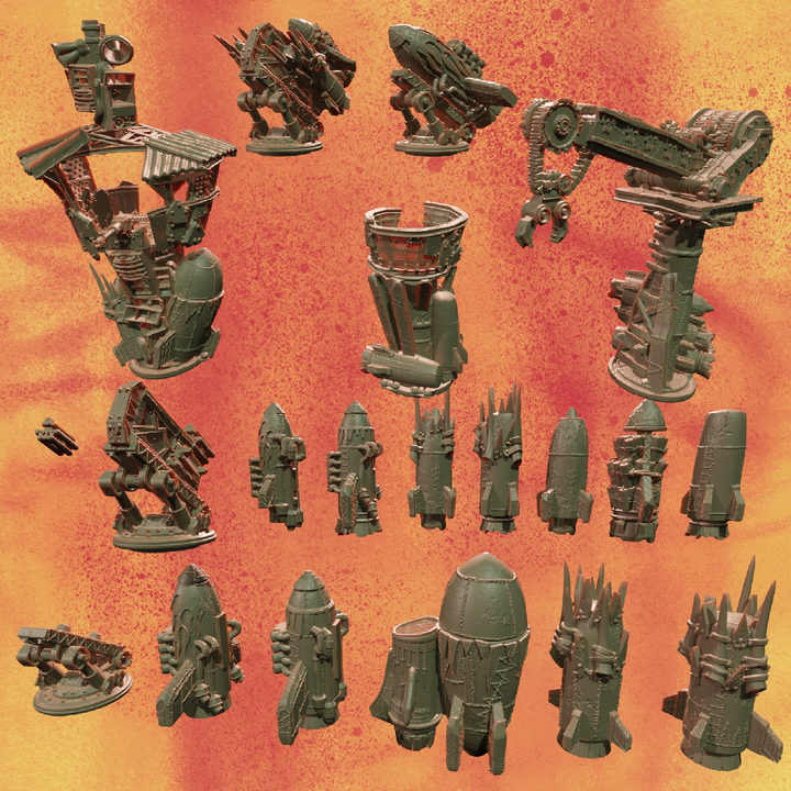 3D Printable Orc Rocket Factory by EonsOfBattle