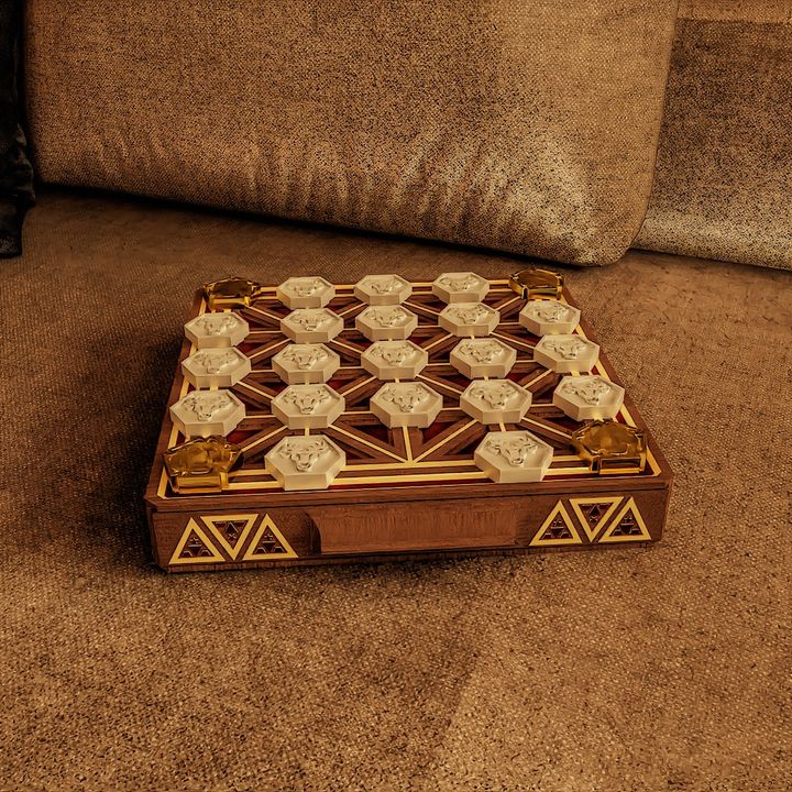 3D Printable Bagh Chal - Board Game by Lazy Bear