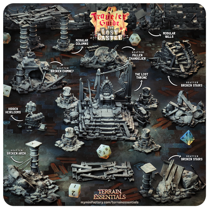 3D Printable The Lost Castle Terrain Set (Pre-Supported) by Terrain ...