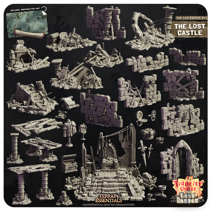 3D Printable The Lost Castle Terrain Set (Pre-Supported) by Terrain ...