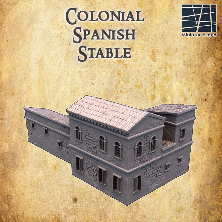 3D Printable Colonial Spanish Stable - Tabletop Terrain - 28 MM by ...