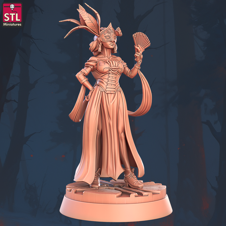 3D Printable Masquerade Vetenian Carnival Set by STL Miniatures