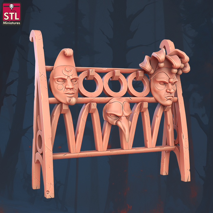 3D Printable Masquerade Vetenian Carnival Set by STL Miniatures