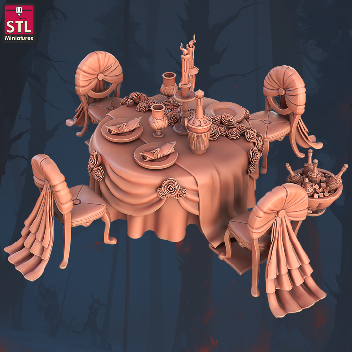 3D Printable Masquerade Vetenian Carnival Set by STL Miniatures