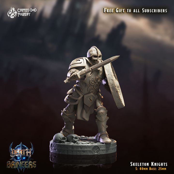 3D Printable Skeleton Knights Anniversary Set by Crippled God Foundry