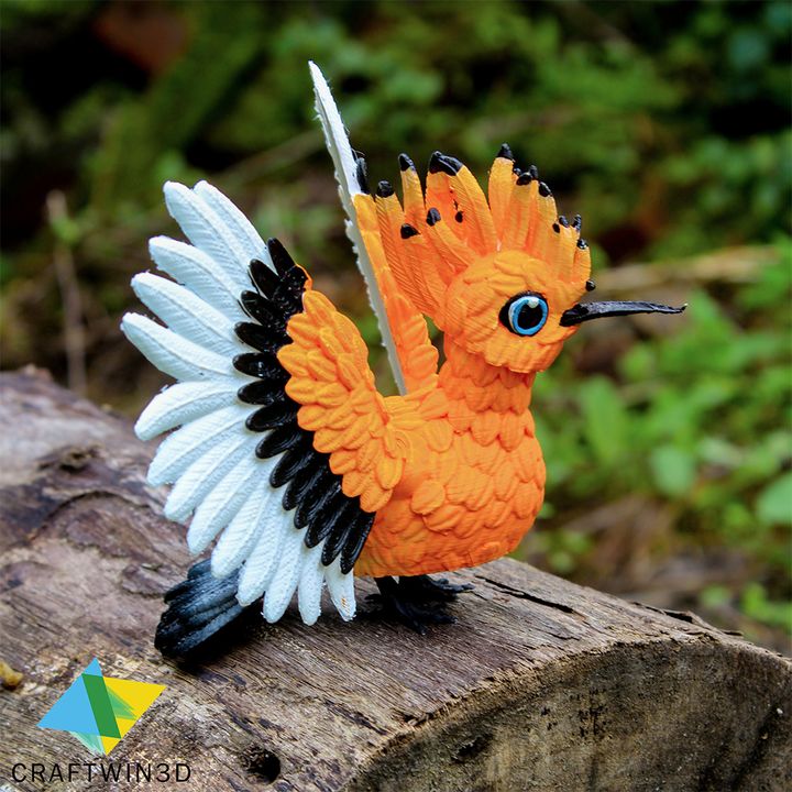 3D Printable Print in place Flexy Hoopoes by Craftwin
