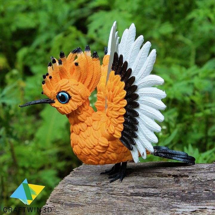 3D Printable Print in place Flexy Hoopoes by Craftwin