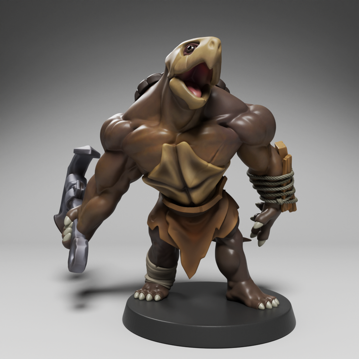 3D Printable Tortle Barbarian by Built Bird