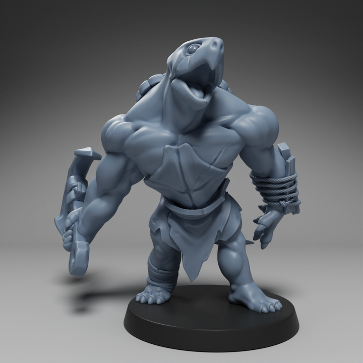 3D Printable Tortle Barbarian by Built Bird