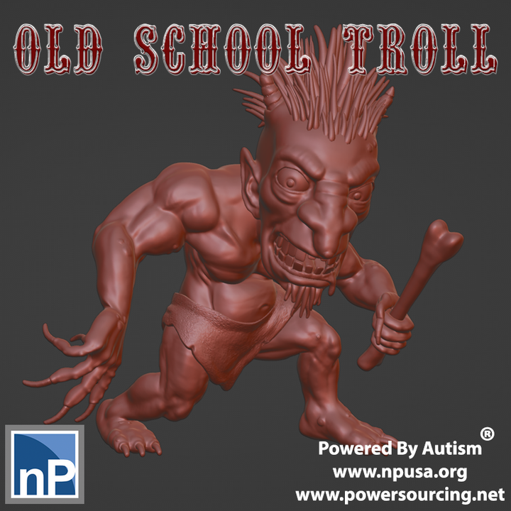 3D Printable Old School Troll by nonPareil Institute