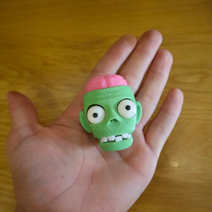 3D Printable fidget zombie keychain by Myron