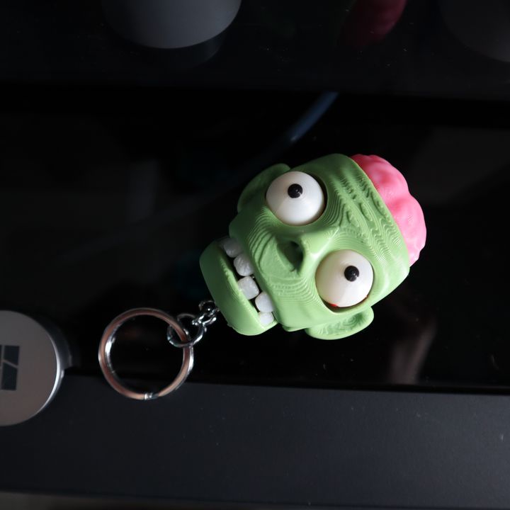 3D Printable fidget zombie keychain by Myron