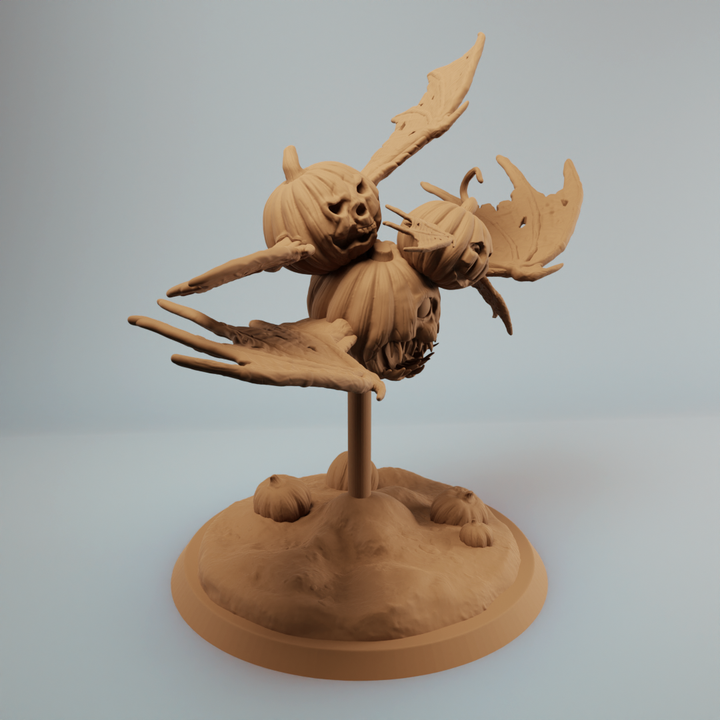 3D Printable Scary Flying Pumpkins with wings horror miniature - pre ...