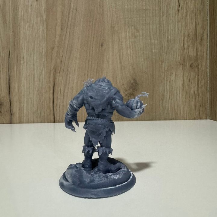 3D Printable Pumpkin Orc or Ogre, Pumpkin Brute with pumpkin bomb - pre ...