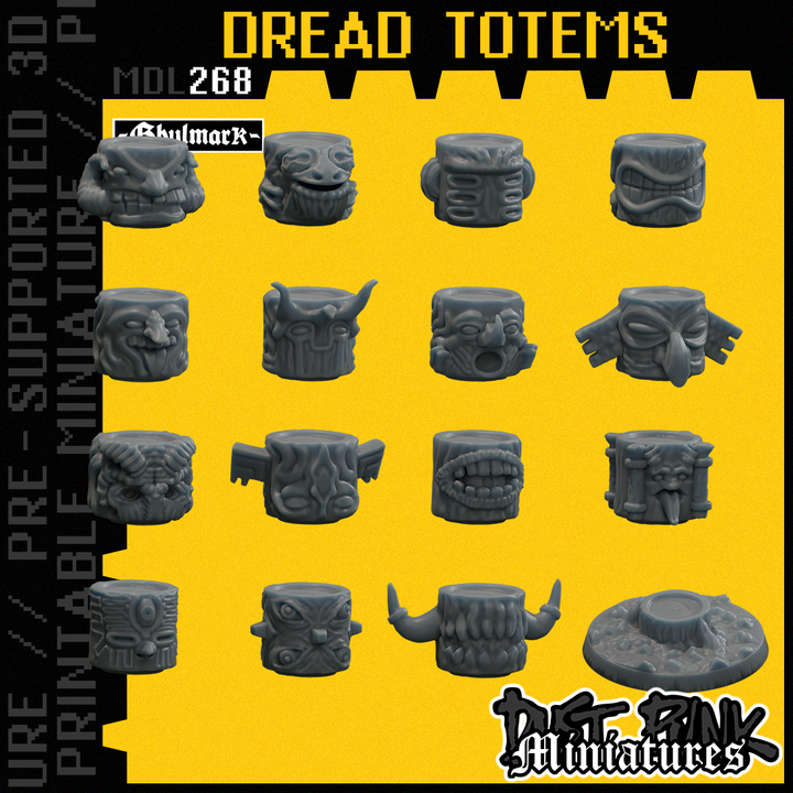 3D Printable MDL268 DREAD TOTEMS [PRE-SUPPORTED] by Django OCP