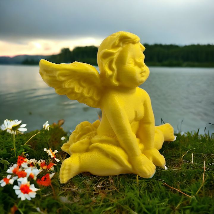 3D Printable Sitting angel by anthony