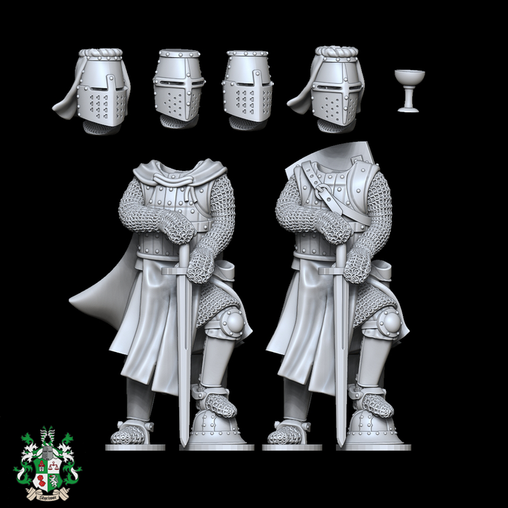3D Printable 1259 Order Knight (Grail Knight Option) by Styriwar