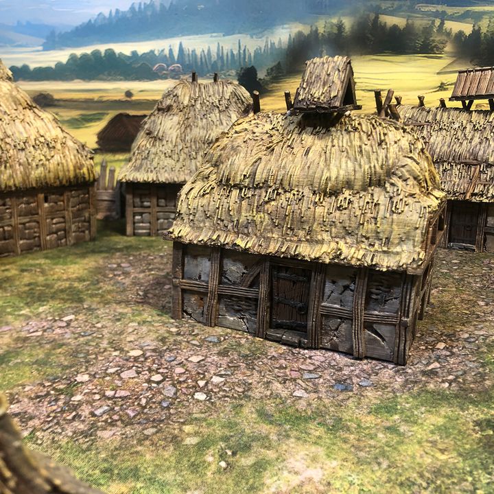 3D Printable Eastlingham: Rural Peasant Hamlet Core Set by GameScape3D