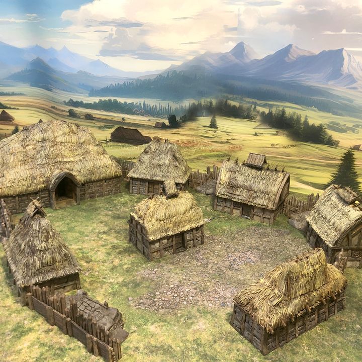 3D Printable Eastlingham: Rural Peasant Hamlet Core Set by GameScape3D