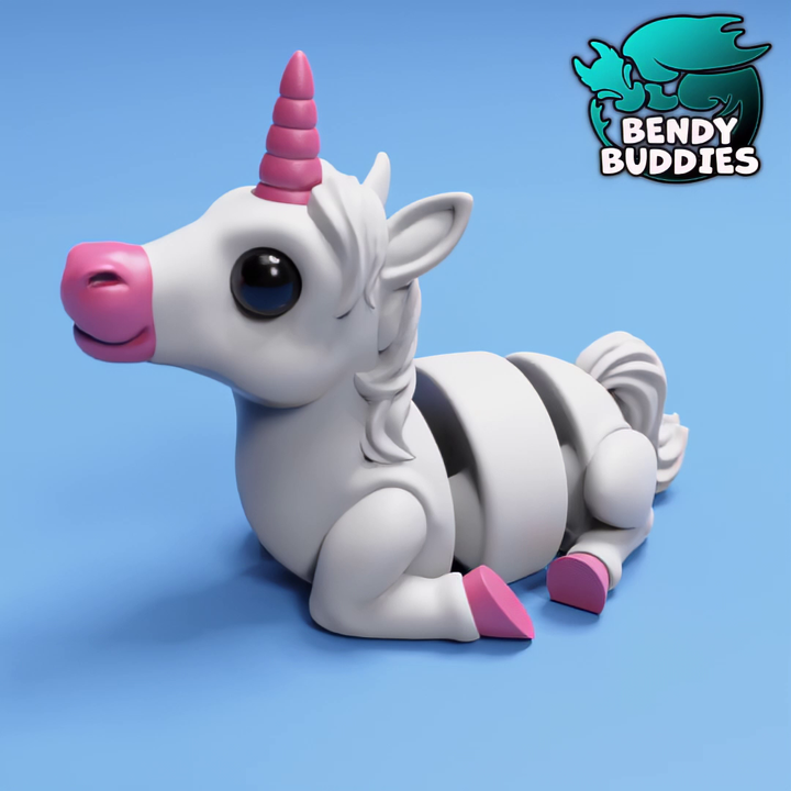 3D Printable Dreamcon Cute Unicorn / Horned Creature Articulated ...