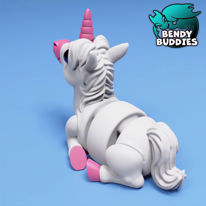 3D Printable Dreamcon Cute Unicorn / Horned Creature Articulated ...