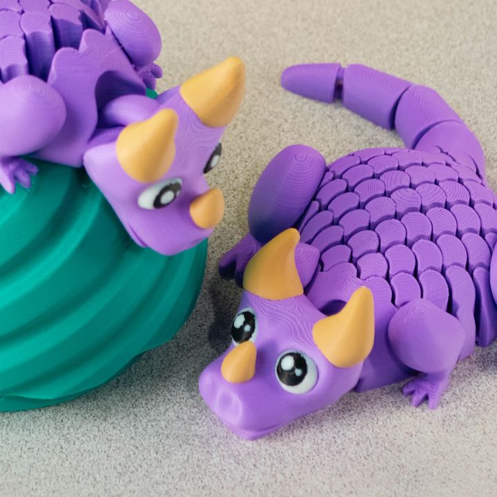 3D Printable Fat Floppy Dragon - Articulated Dragon by Bearded Printer