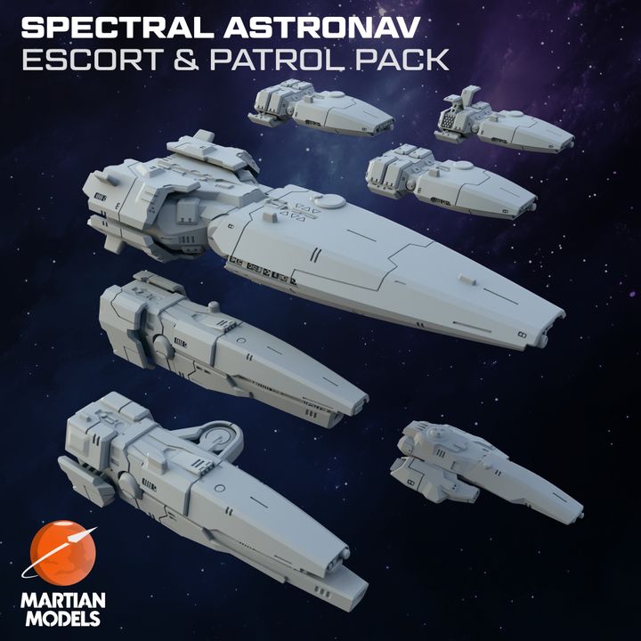 3D Printable Spectral Astronav - Escort and Patrol Pack by Martian Models