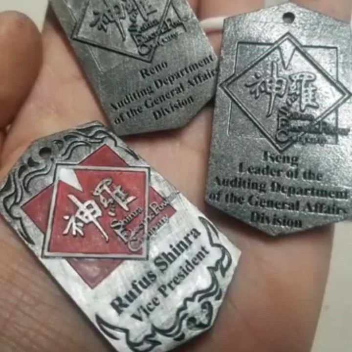 3D Printable Keystone Materia & Turk Dog Tags - Final Fantasy VII ...