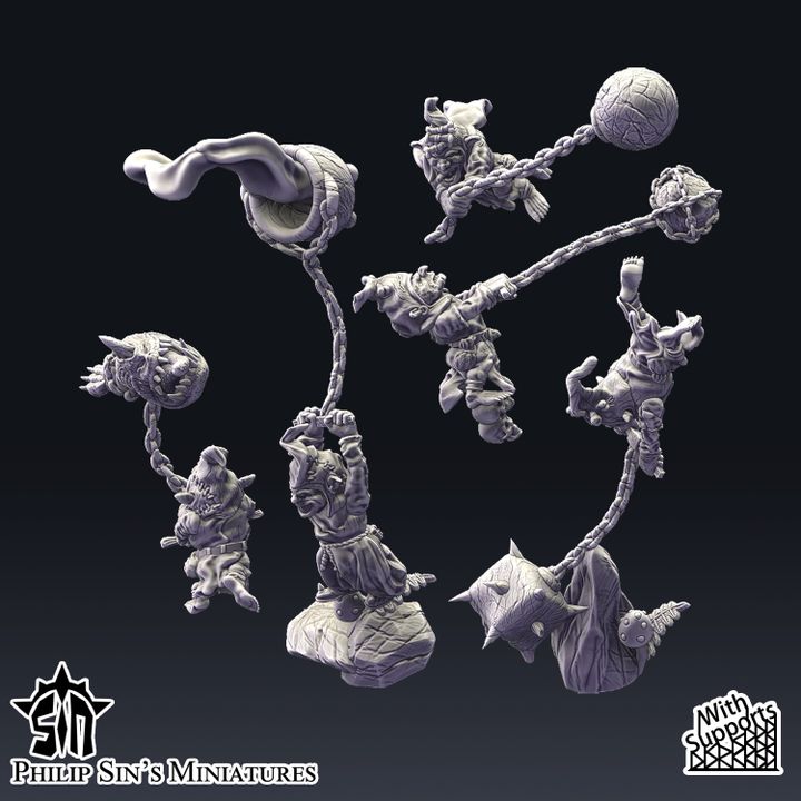 3D Printable Goblin Fanatics by Sin's Miniatures