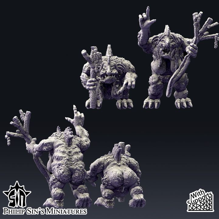 3D Printable Troll Witches by Sin's Miniatures