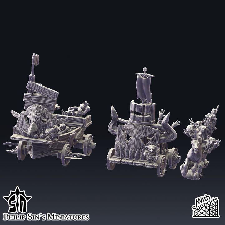 3D Printable Goblin Pump Wagon by Sin's Miniatures