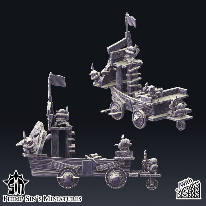 3D Printable Goblin Pump Wagon by Sin's Miniatures