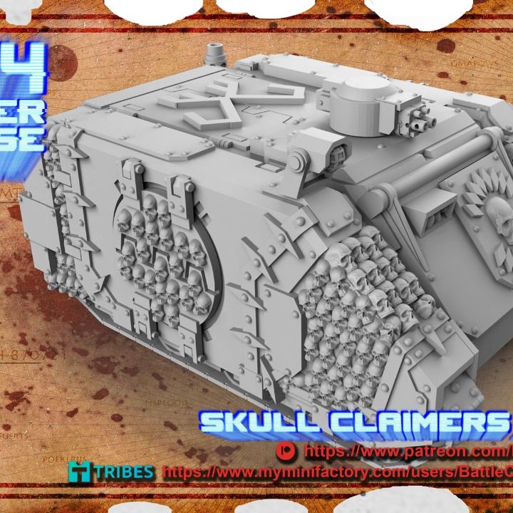 3D Printable Skull Claimers M114 APC by BattleCat Grim Wars