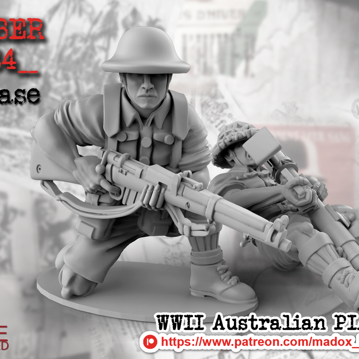 3D Printable WWII Australian PIAT teams by BattleCat Miniatures