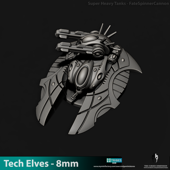 3D Printable Super Heavy Tanks - Tech Elves - 8mm by Edge Miniatures