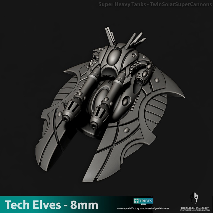 3D Printable Super Heavy Tanks - Tech Elves - 8mm by Edge Miniatures