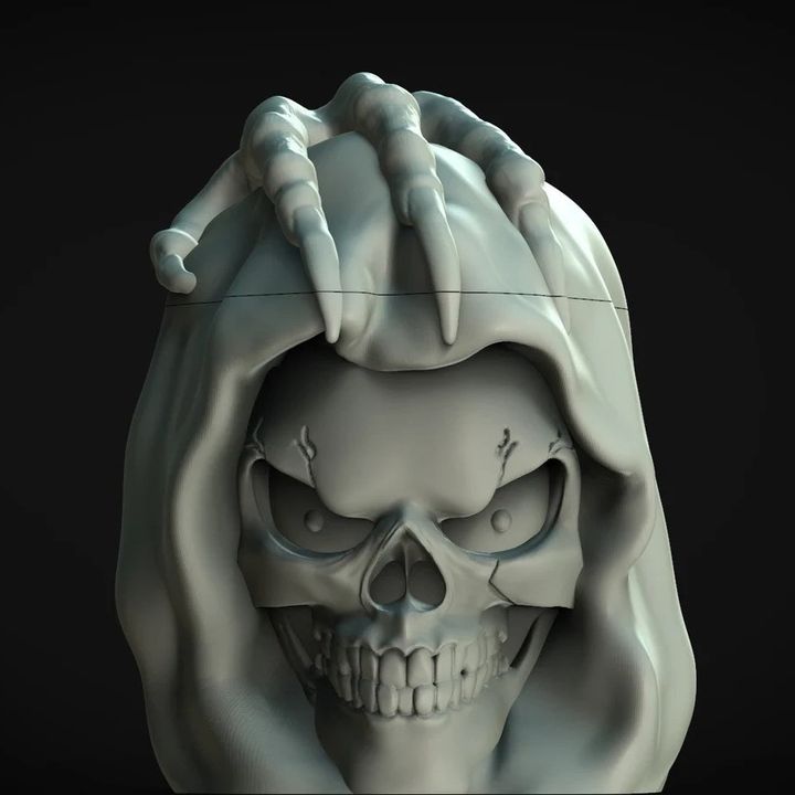 3D Printable Grim Reaper Skull Jar - STL Format 3D Printable Ready File ...