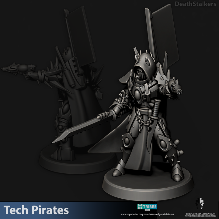 3D Printable DeathStalkers - Tech Pirates - 28mm by Edge Miniatures