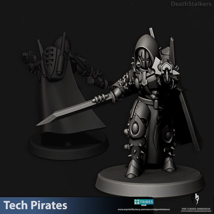 3D Printable DeathStalkers - Tech Pirates - 28mm by Edge Miniatures